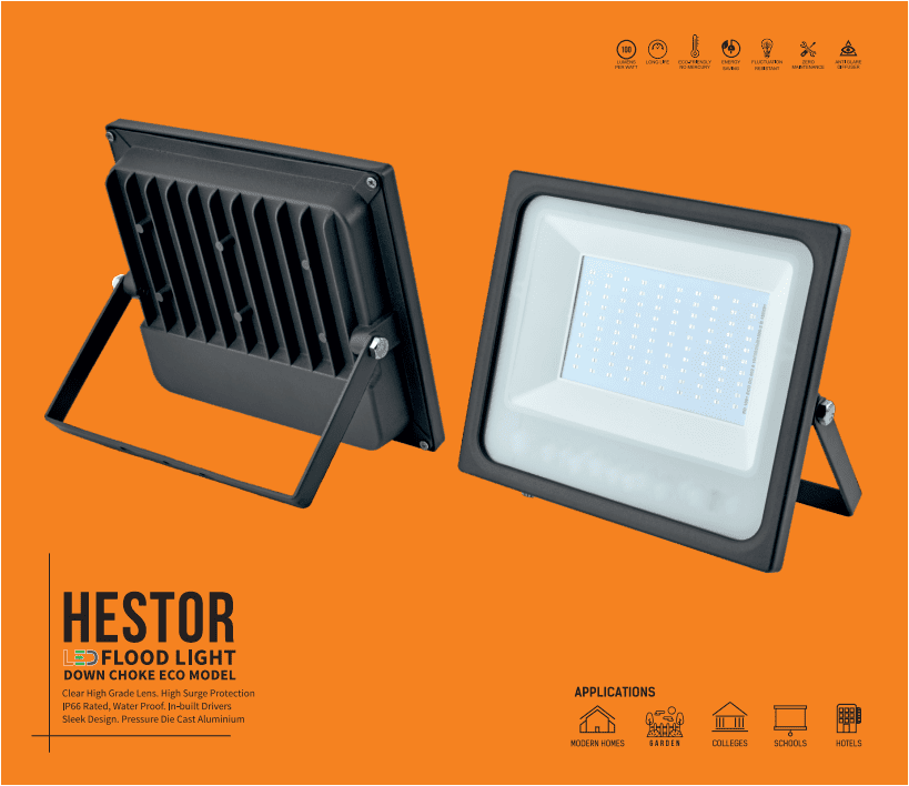 Hestor Flood Light-down Chocke Eco Model High - Energy Saving.